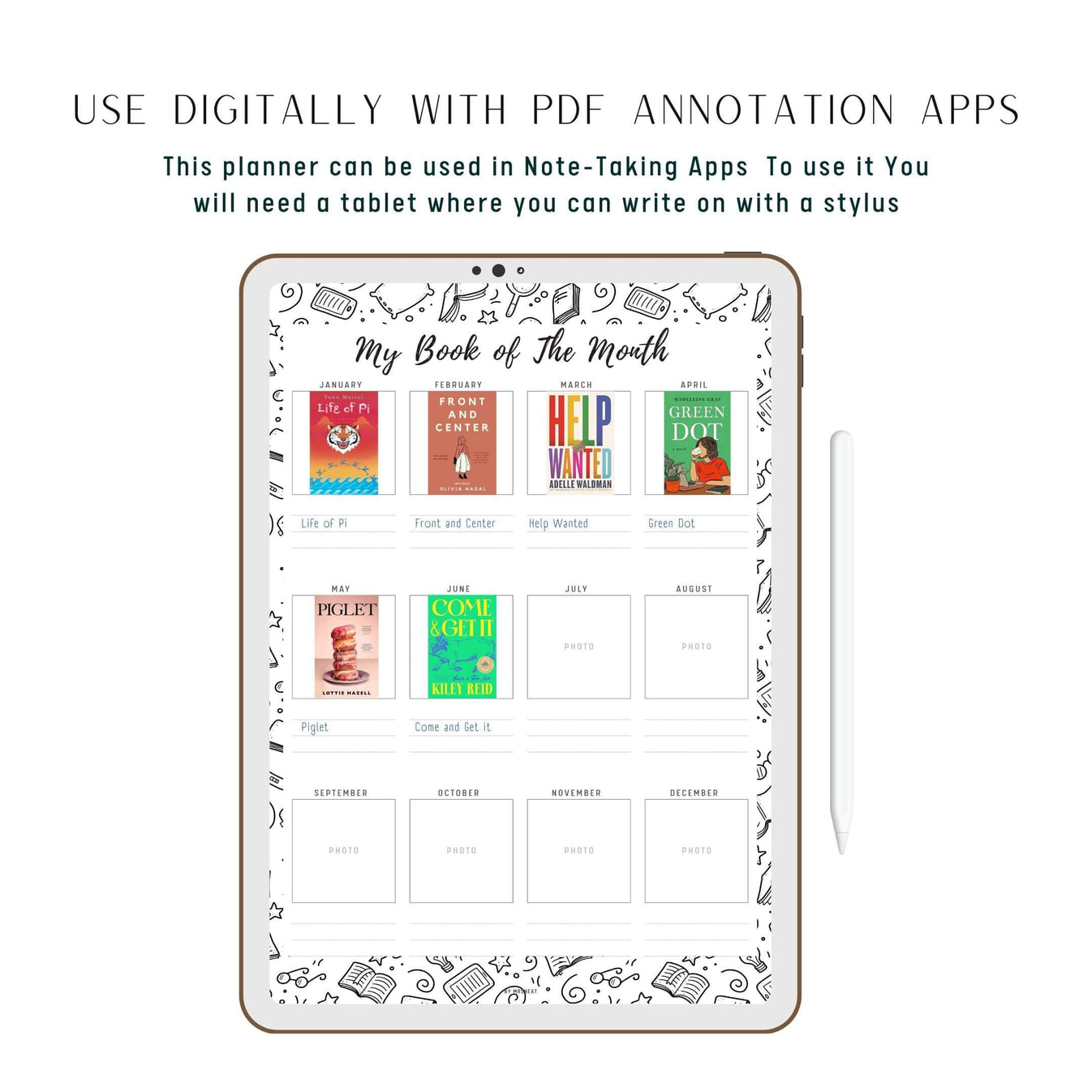 My Book of The Month Template Printable - M430 – mrsneat