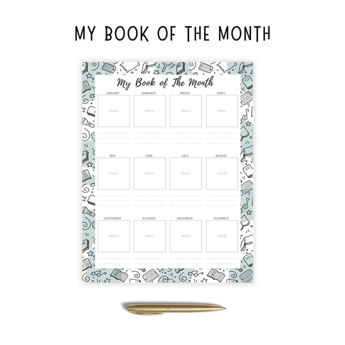 My Book of The Month Template Printable - M430 – mrsneat