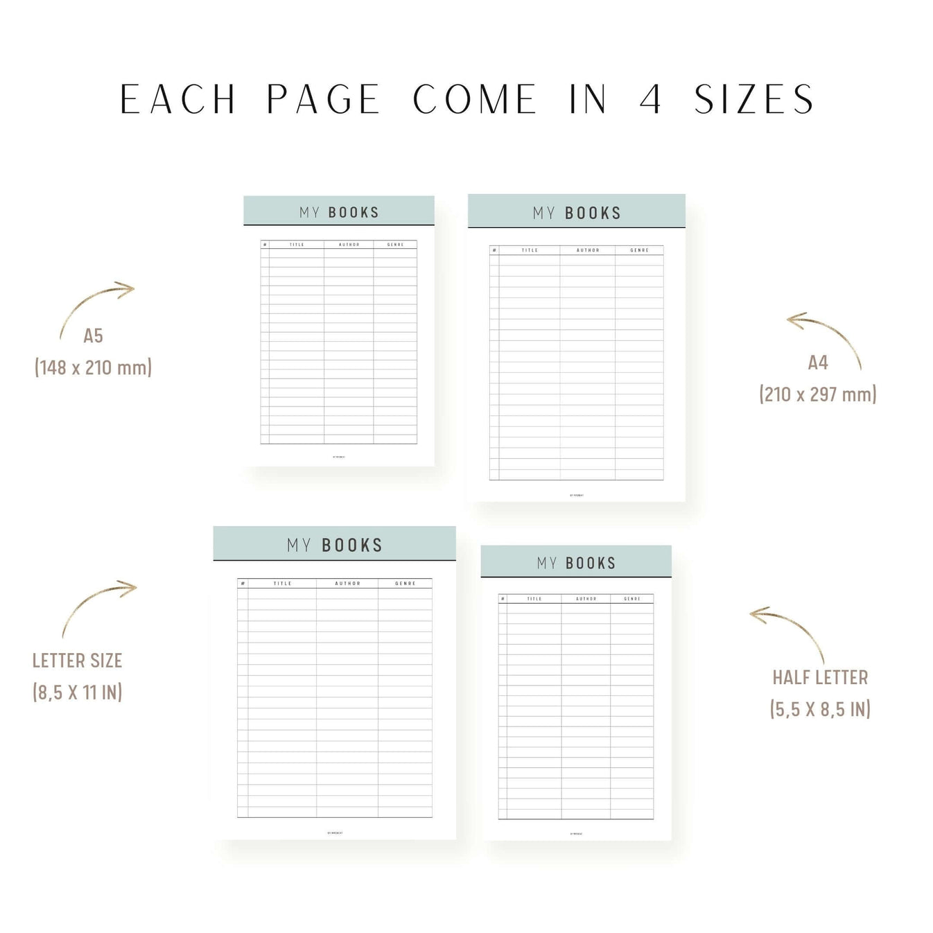 My Books List Template Printable - M220 – mrsneat