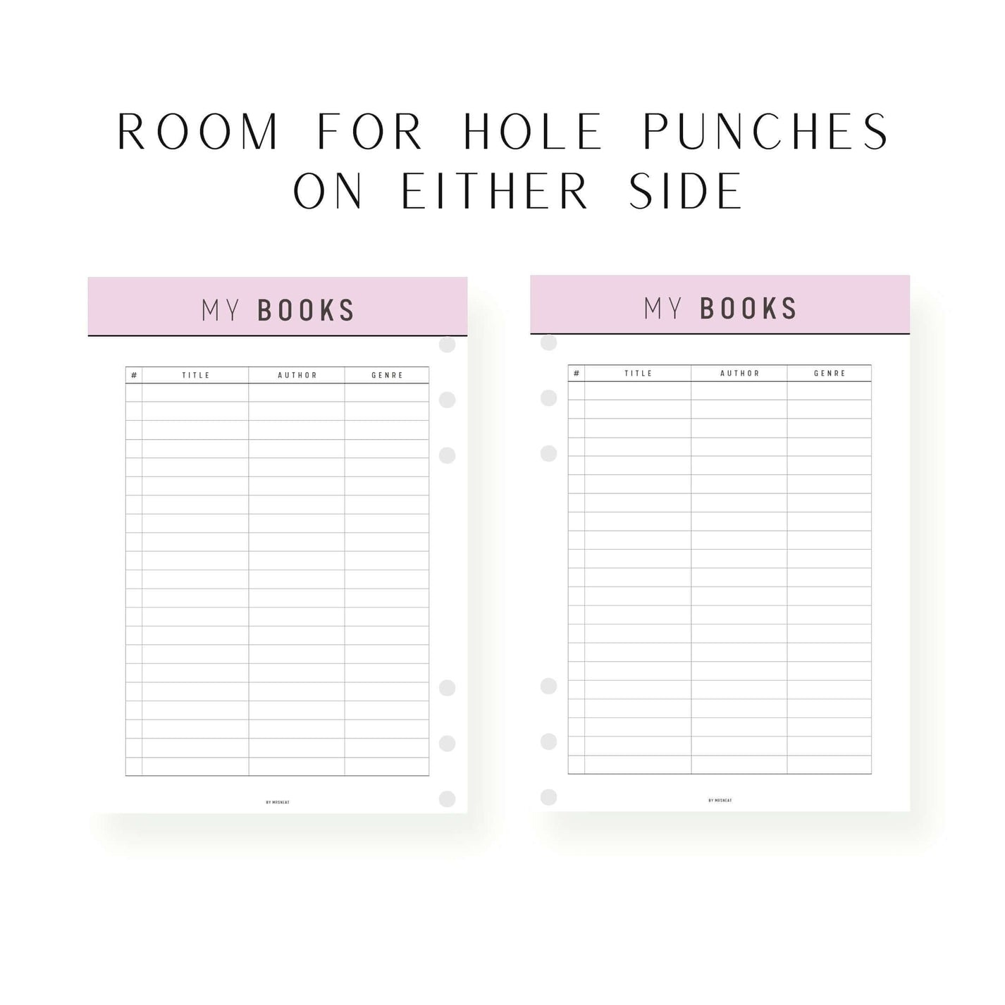 My Books List Template Printable - M220 – mrsneat