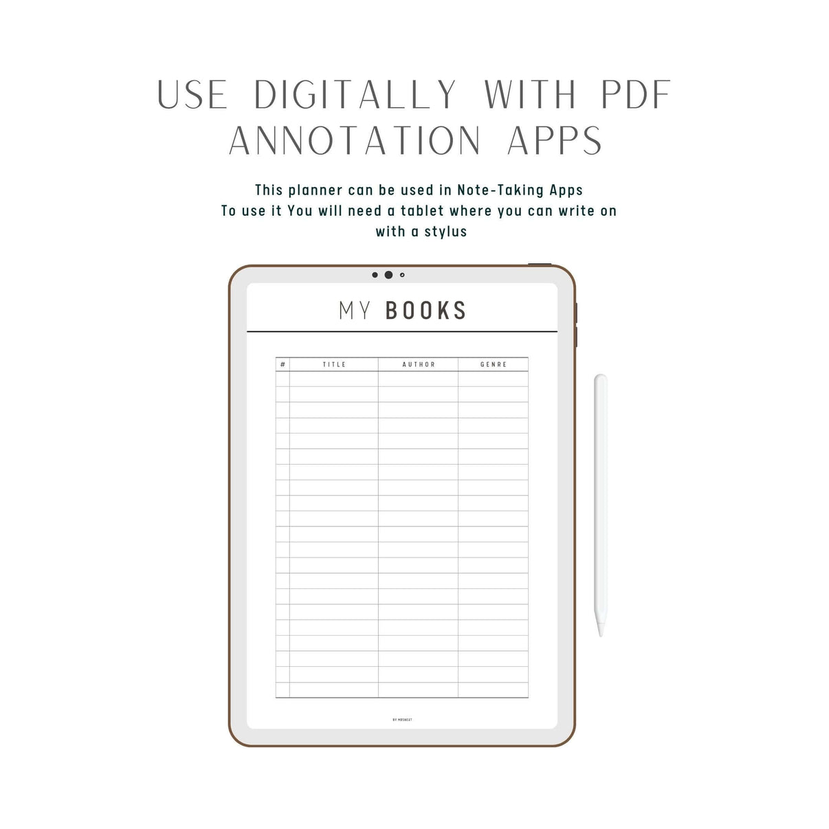 My Books List Template Printable – mrsneat