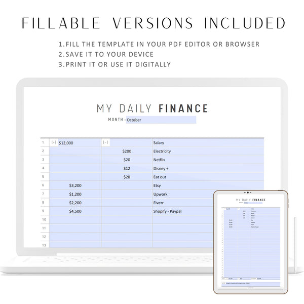 My Daily Finance Planner - M144 – mrsneat