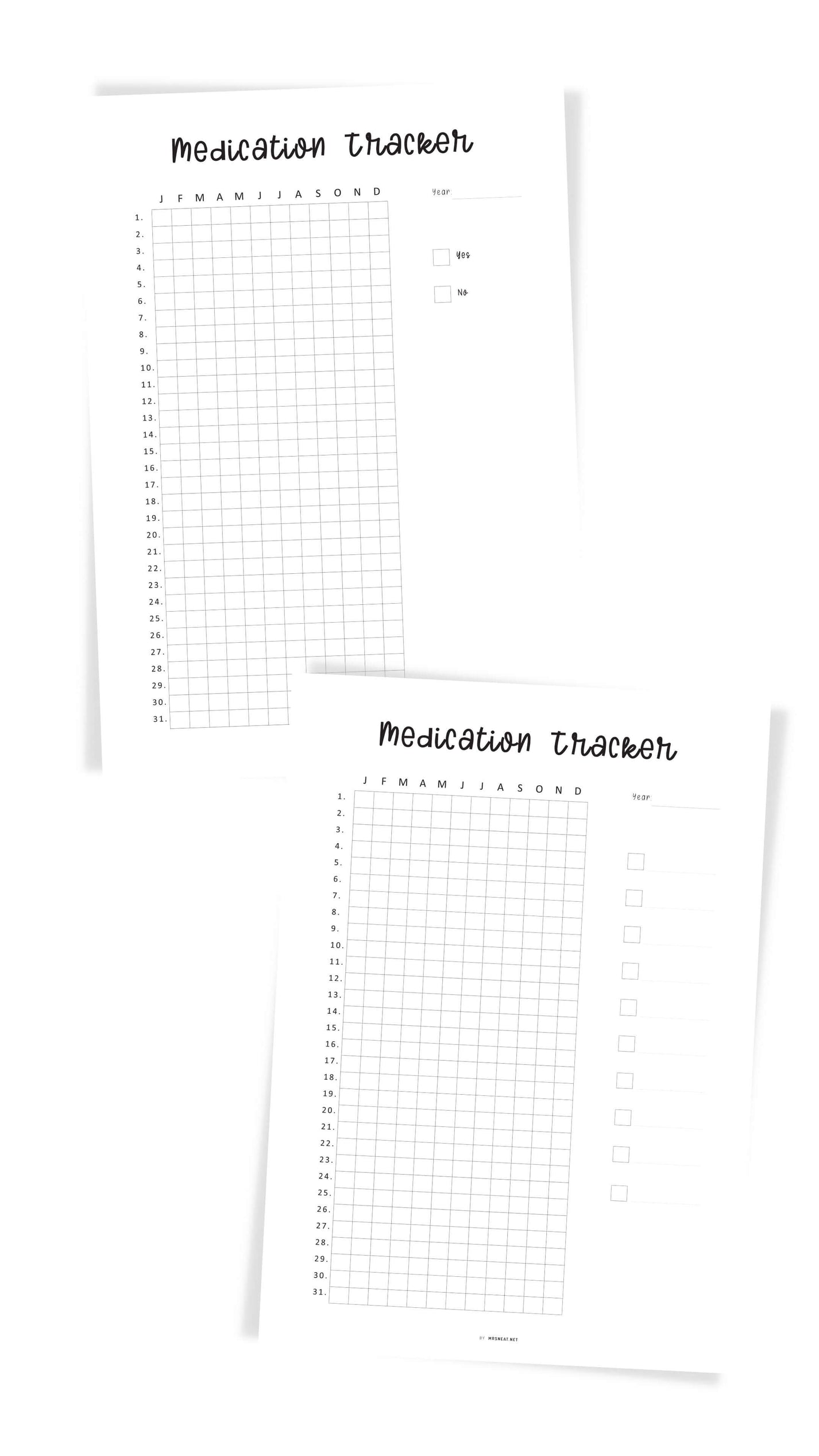Medication Log Template Printable – mrsneat
