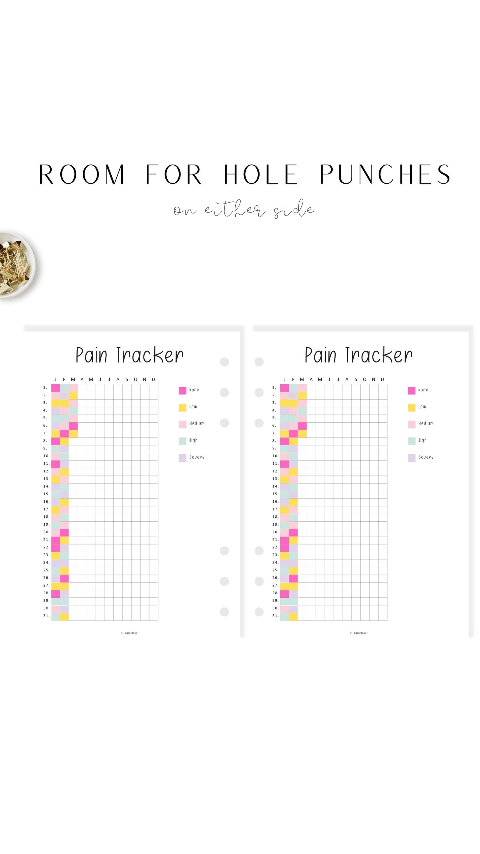 Pain Tracker Template Printable – mrsneat