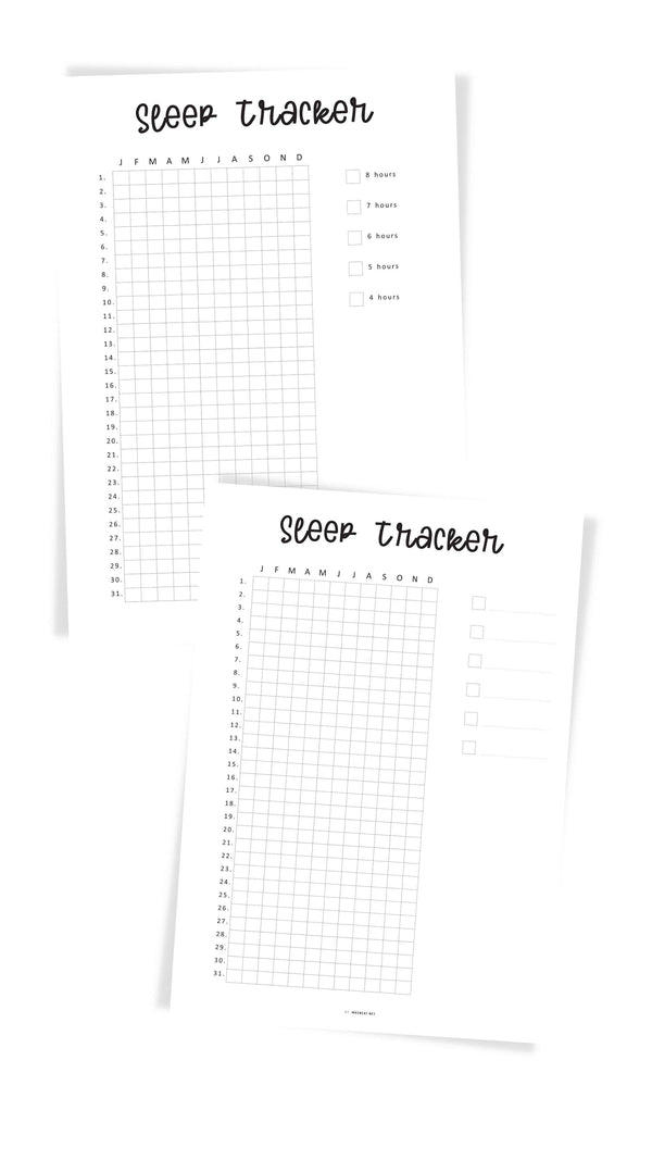 One Year Sleep Tracker Printable – mrsneat