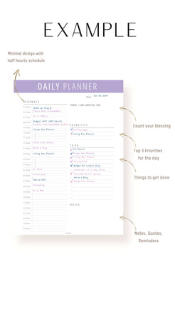 24 Hour Daily Schedule Template – mrsneat