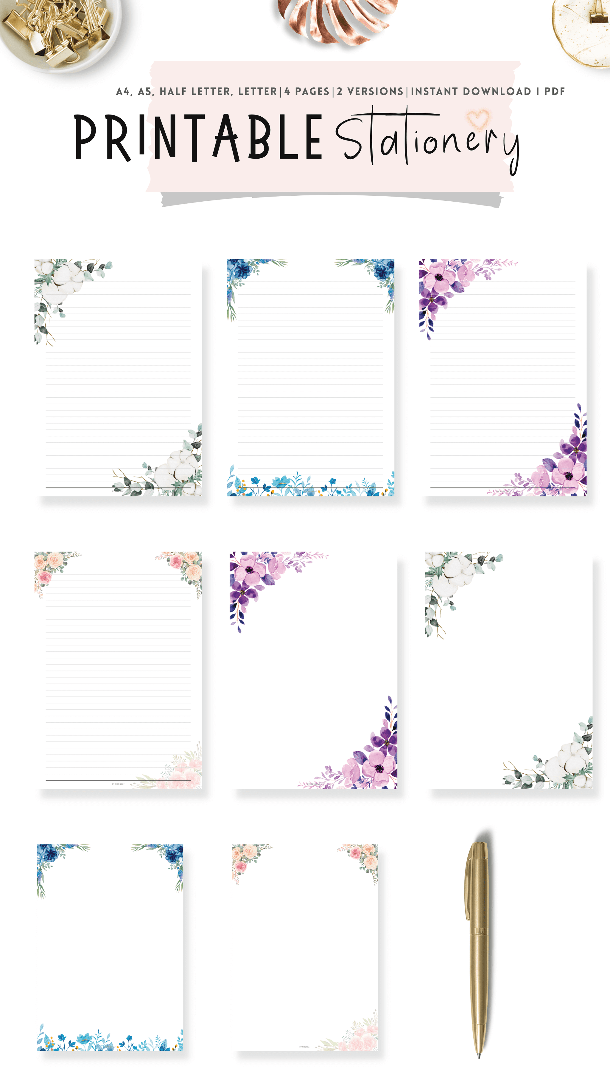 Printable Stationery – mrsneat