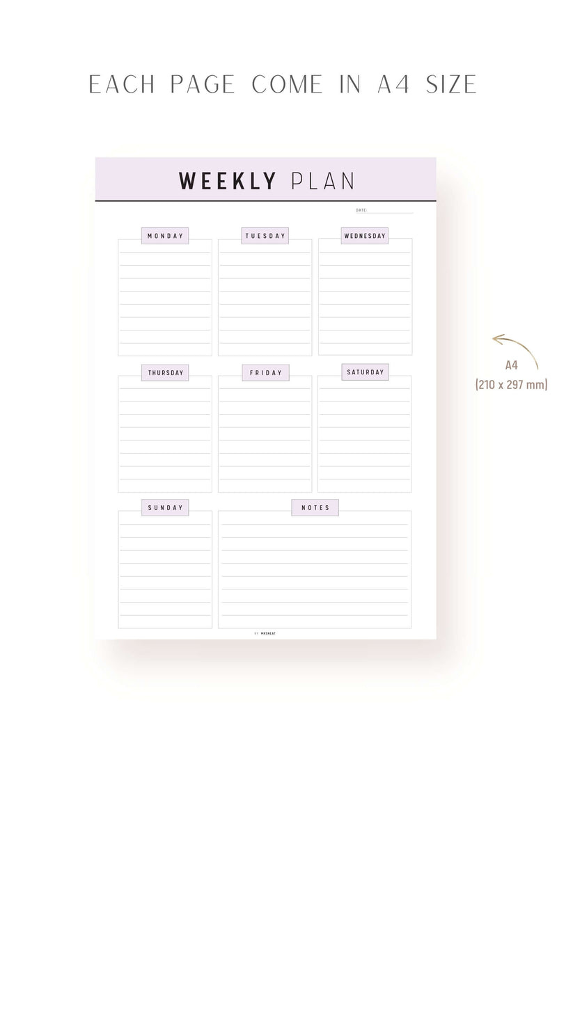 Printable Weekly Planner Pdf – mrsneat