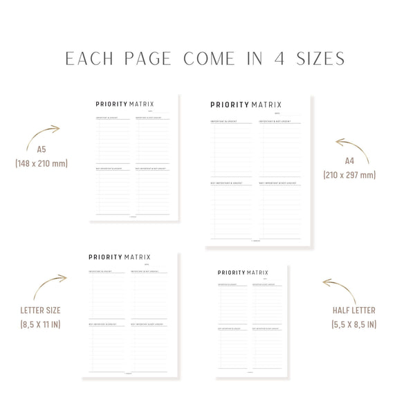 Priority Matrix and Planner Template - M460 – mrsneat
