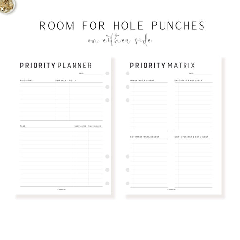 Priority Matrix and Planner Template - M460 – mrsneat