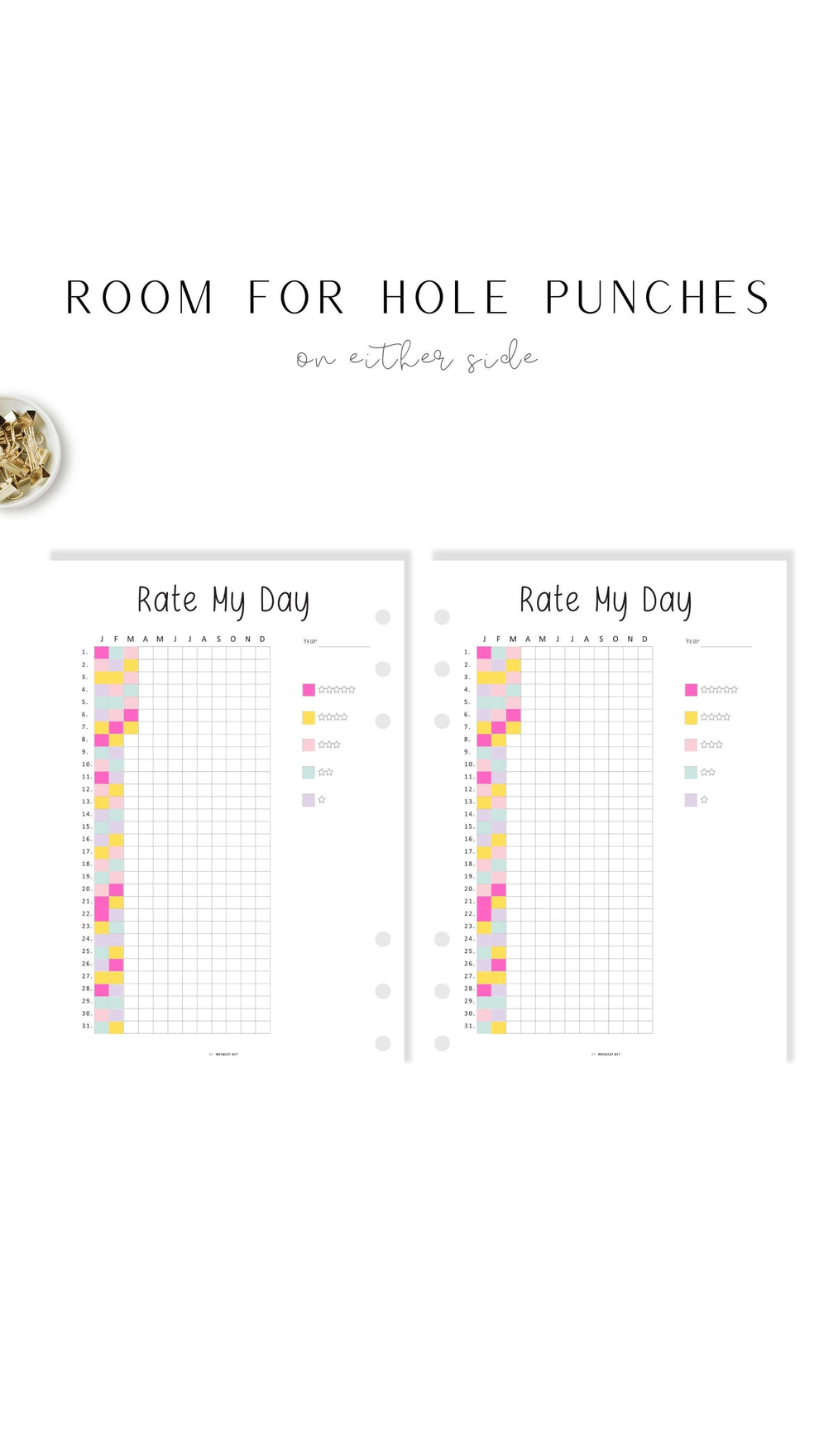 Rate My Day Tracker Printable - M346 – mrsneat