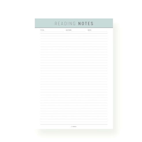 Reading Notes Template Printable – mrsneat
