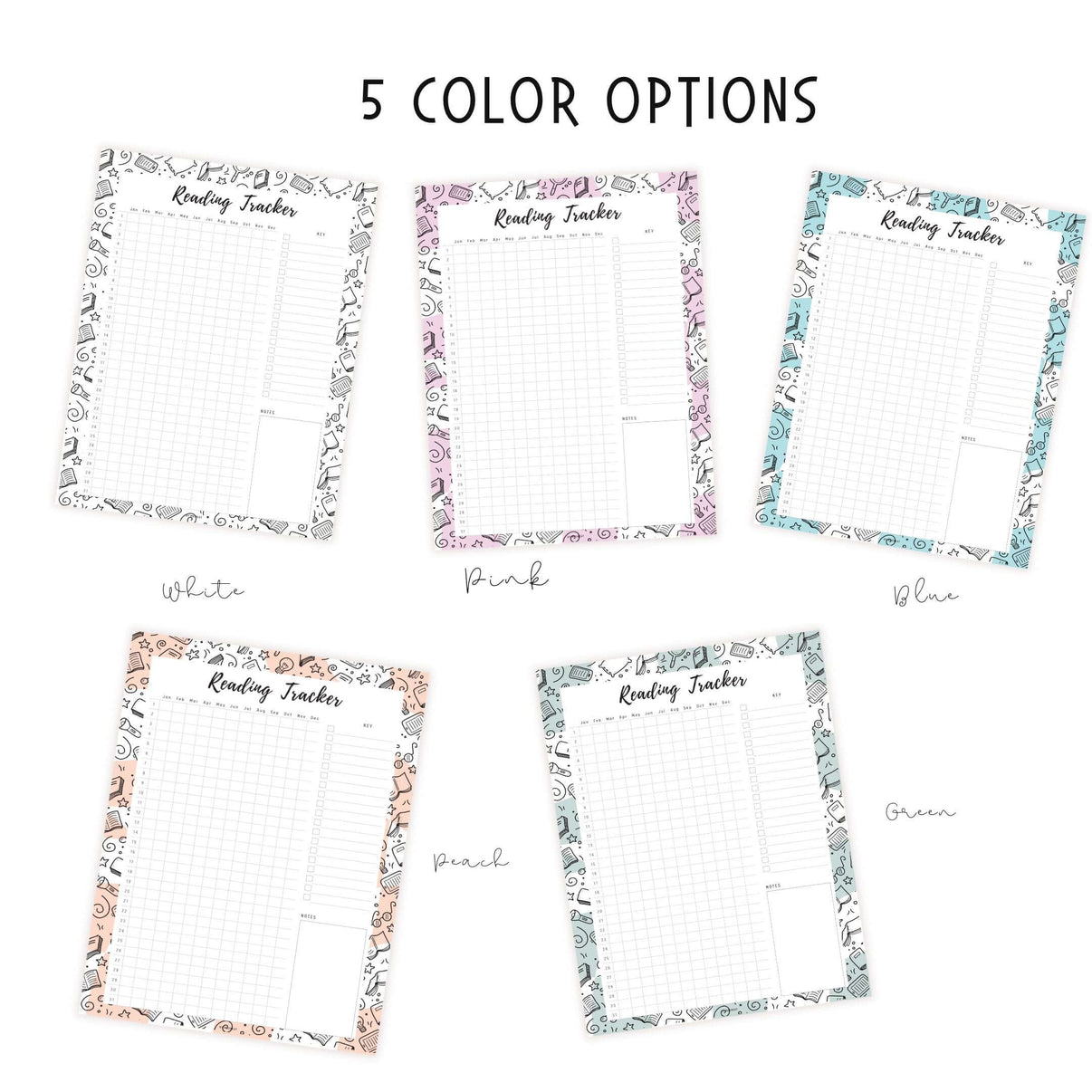 Reading Tracker Template Printable M429 – mrsneat