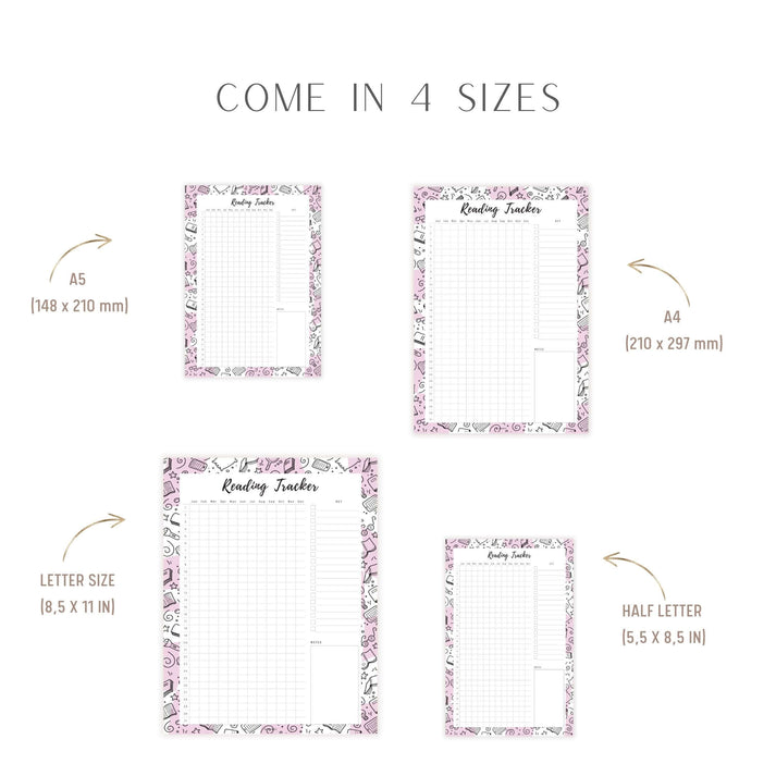 Reading Tracker Template Printable M429 – mrsneat