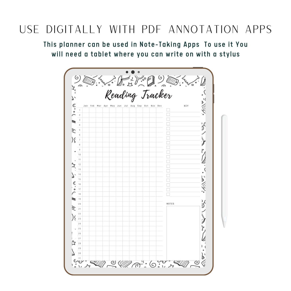 Reading Tracker Template Printable M429 – mrsneat