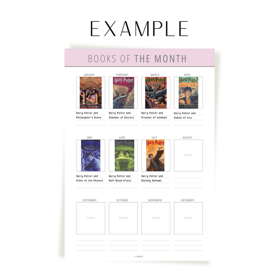 Book of the month Template and Reading Tracker Template Printable – mrsneat