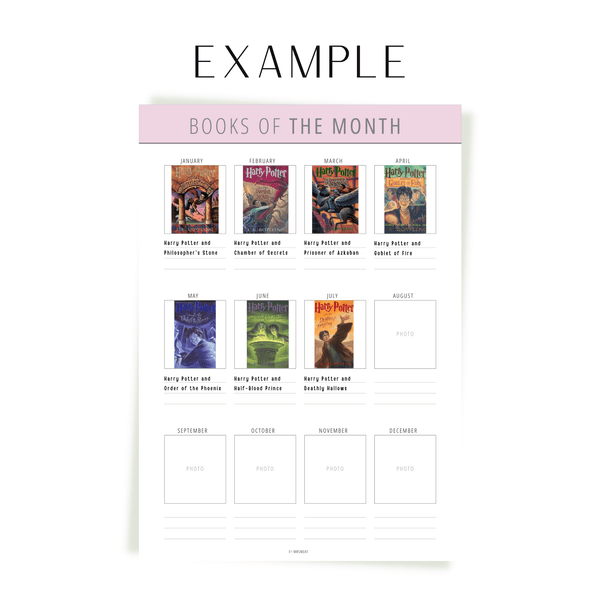Book of the month Template and Reading Tracker Template Printable – mrsneat