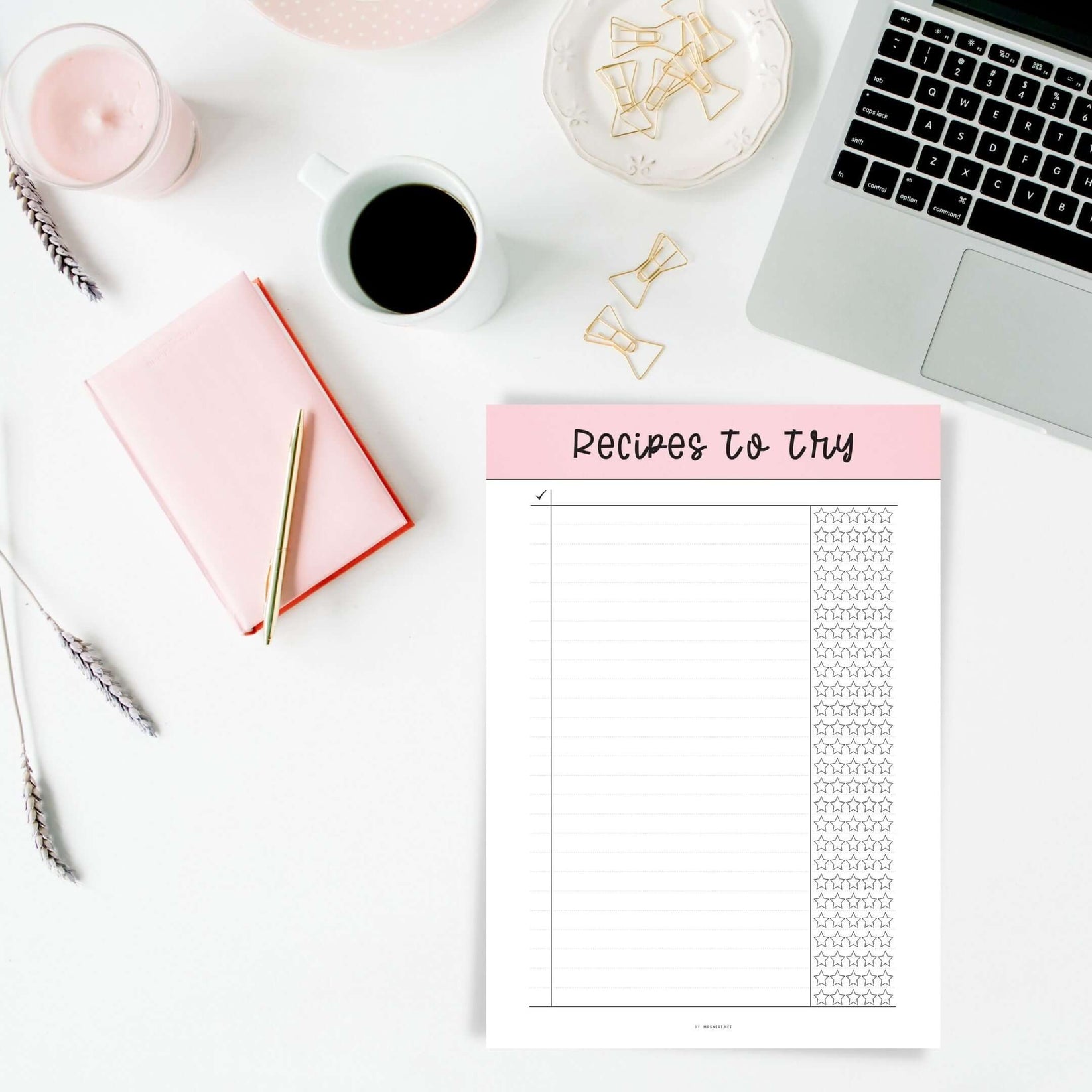 Printable Recipes To Try Template – mrsneat