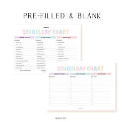 School day chart editable pdf - M493 – mrsneat