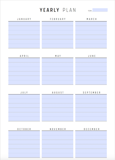 the Ultimate Yearly Goal Planner Printable - M179 – mrsneat