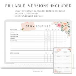 Routine Planner Checklist PRINTABLE - M151 – mrsneat