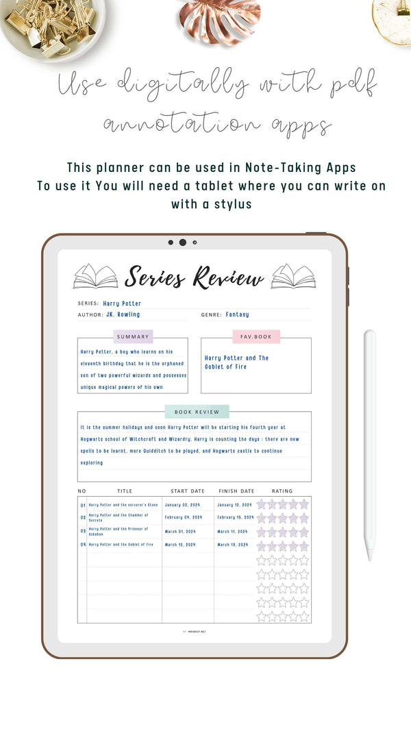 Series Review Tracker Printable – mrsneat