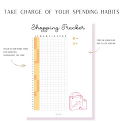 Shopping Tracker Printable PDF - M499 – mrsneat