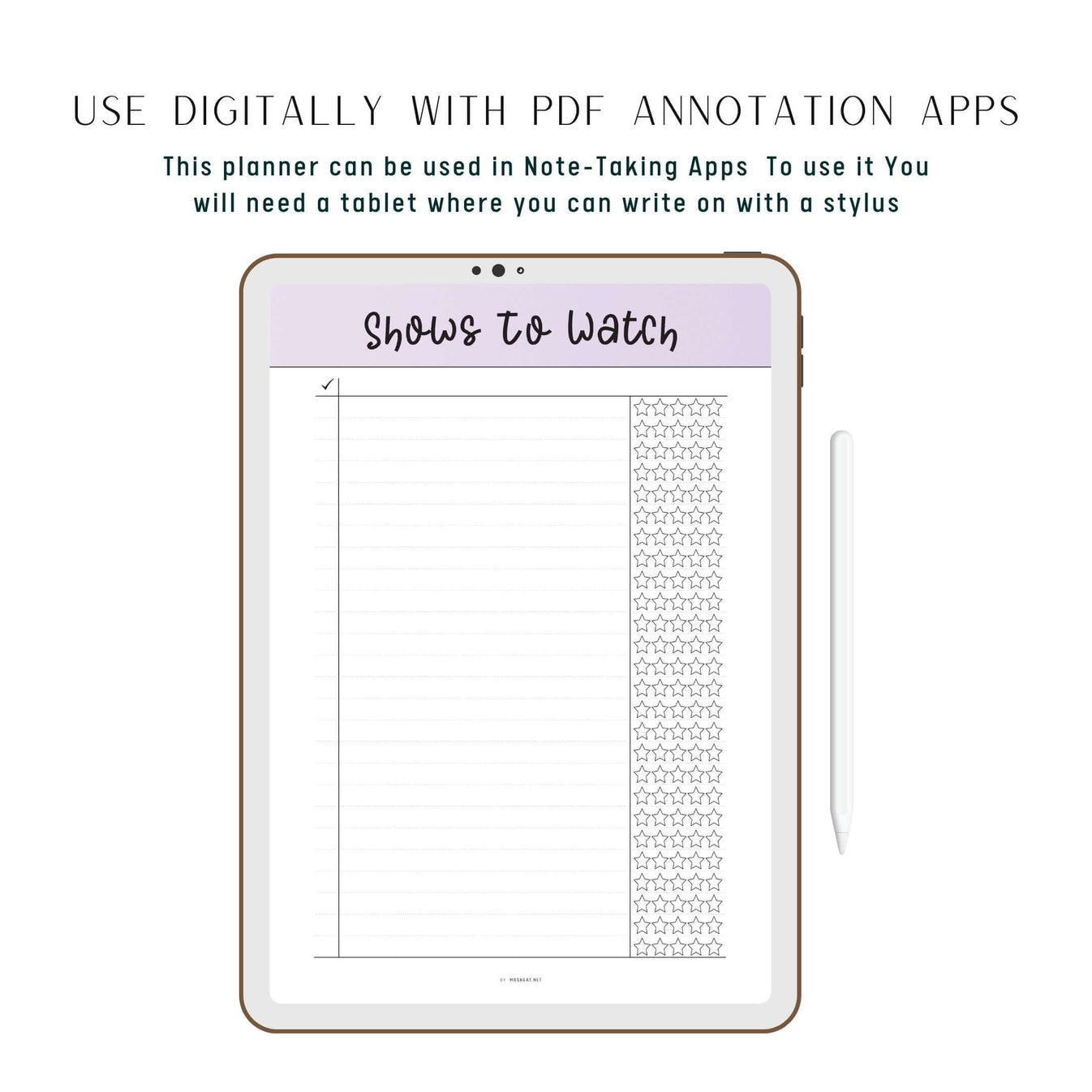 Shows To Watch List Printable – mrsneat