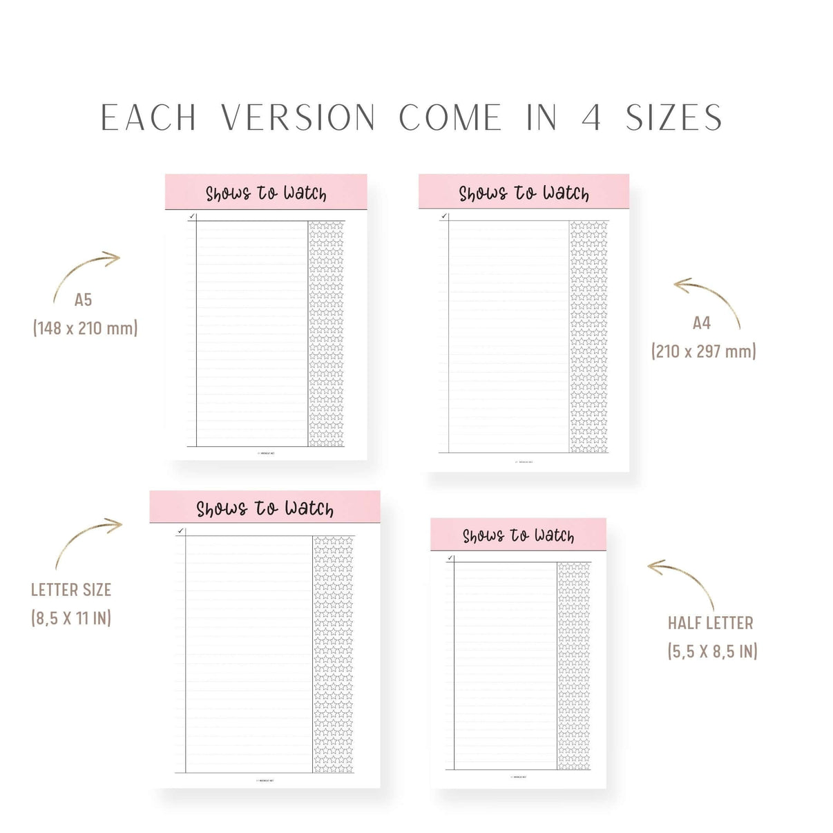 Shows To Watch List Printable – mrsneat