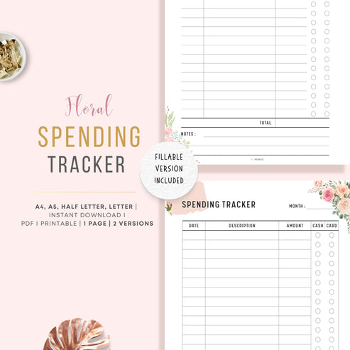 Spending Tracker Printable - M109/10 – mrsneat