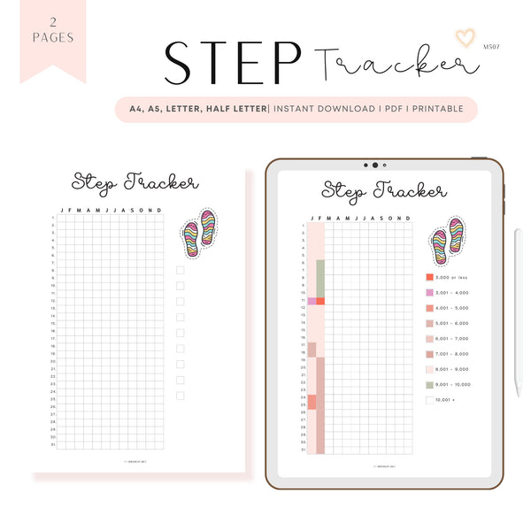 Step Tracker Printable PDF - M507 – mrsneat