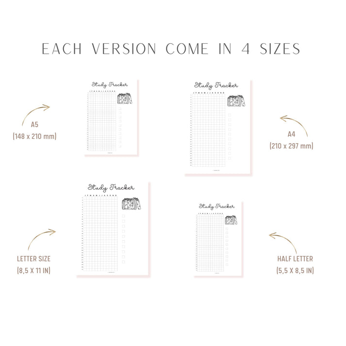 Study Tracker Printable PDF - M505 – mrsneat