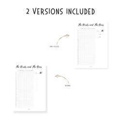 Intimacy Tracker Template Printable - M411 – mrsneat