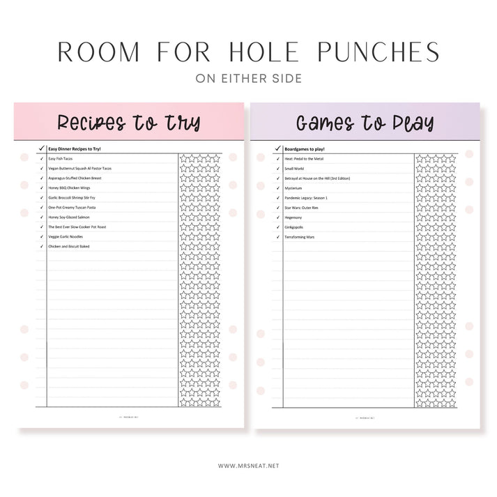 PRINTABLE Things To Remember Planner Bundle - M549 – mrsneat