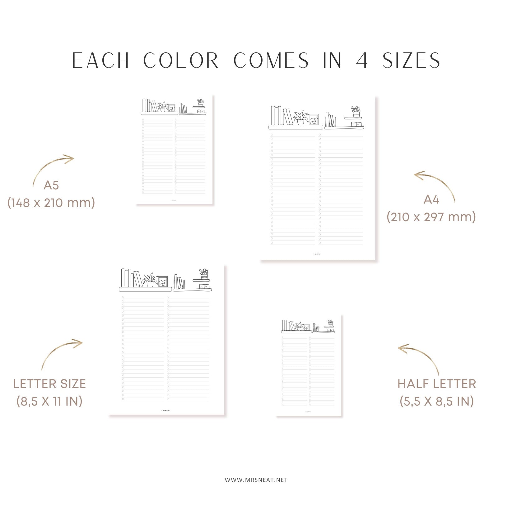 To Be Read List, TBR List Printable - M525 – mrsneat