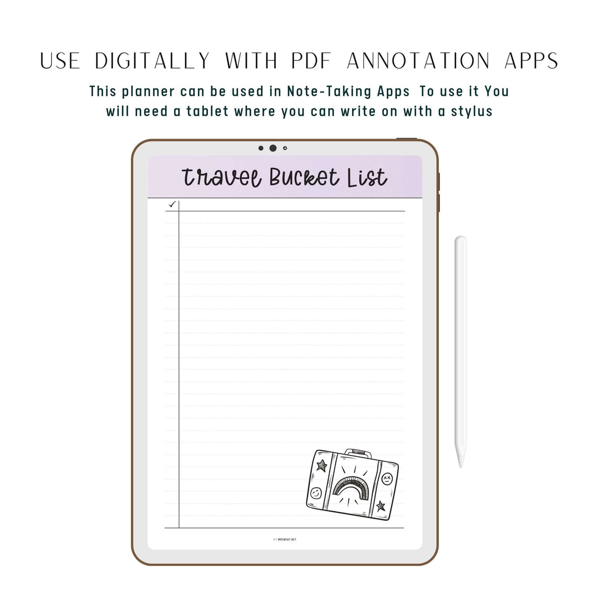 Travel Bucket List Printable – mrsneat