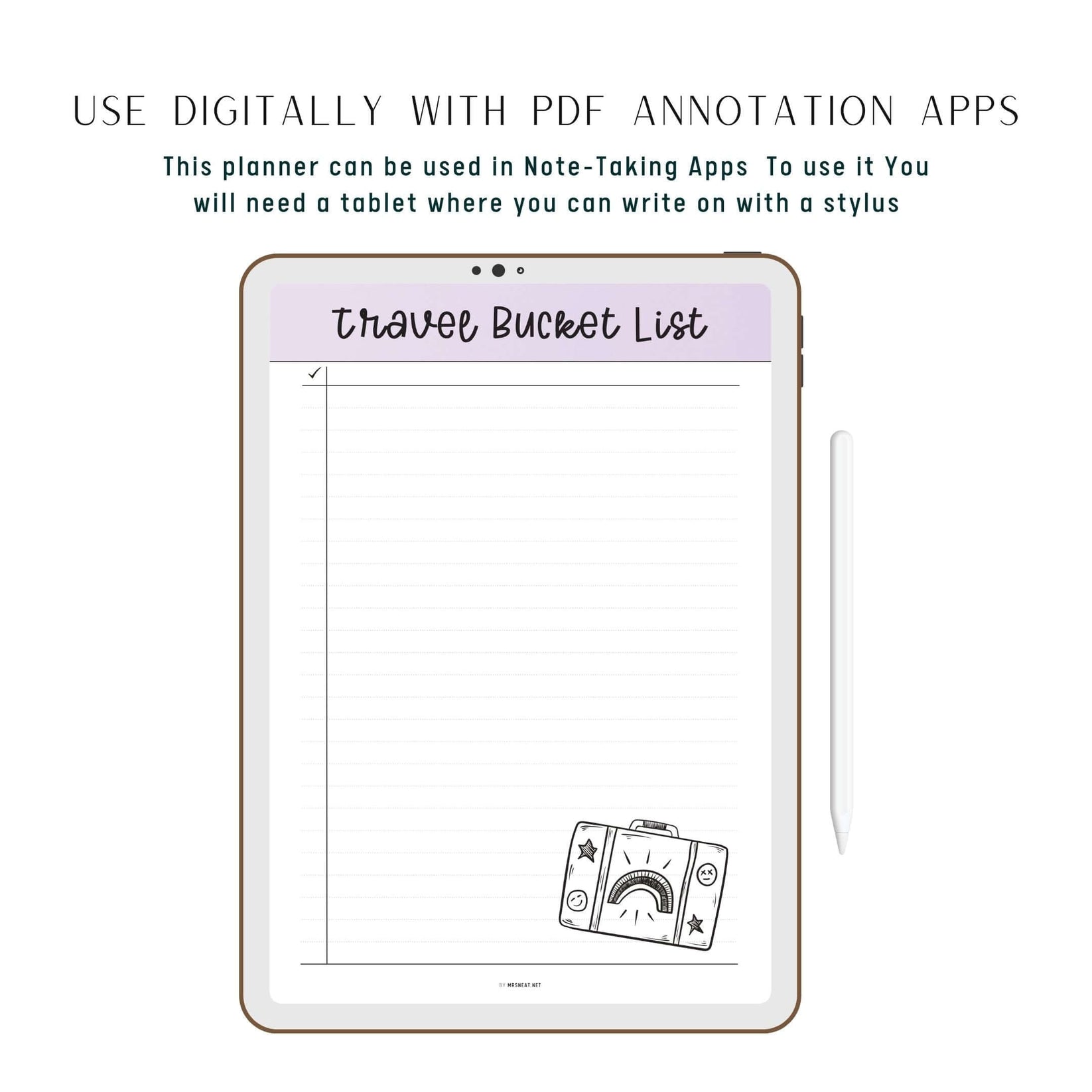 Travel Bucket List Printable – mrsneat