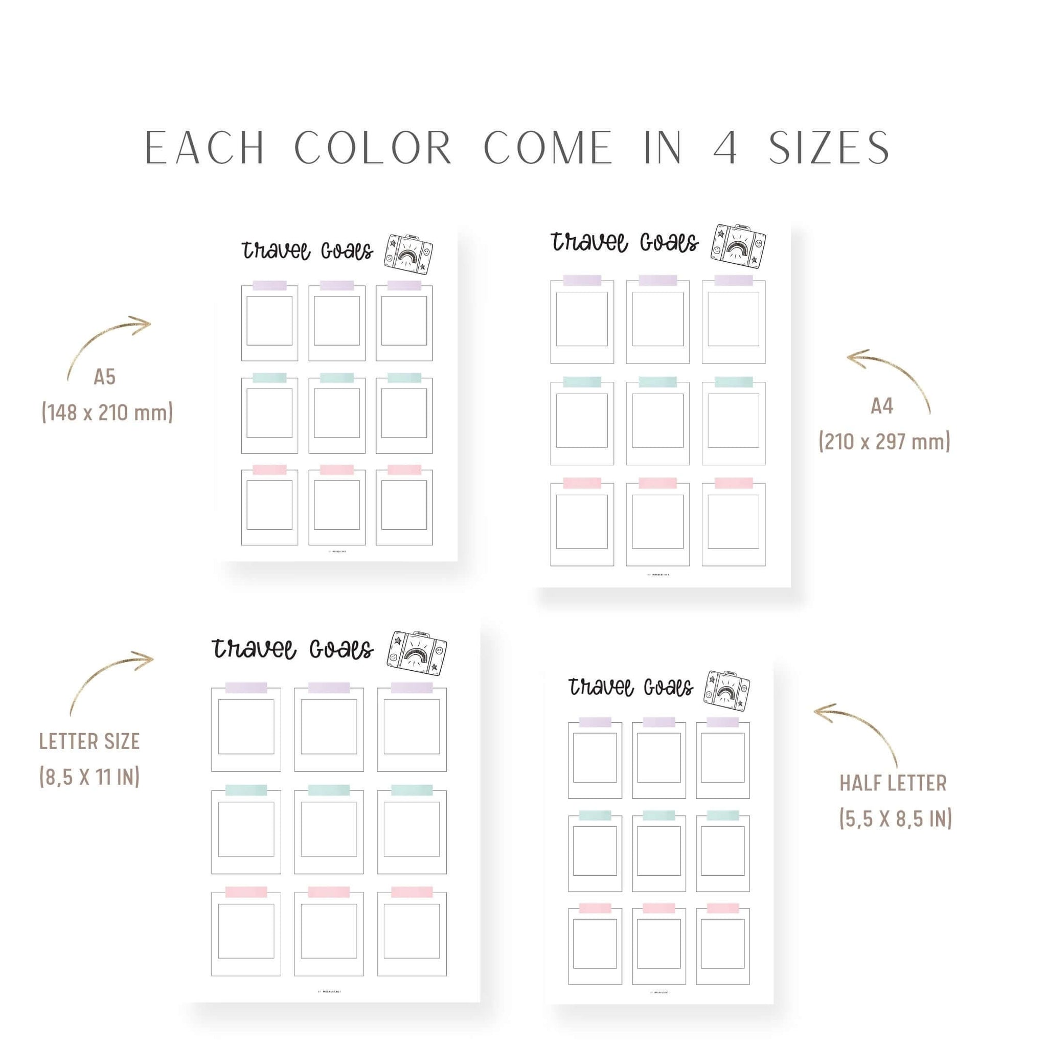 Travel Goals Planner Template – mrsneat