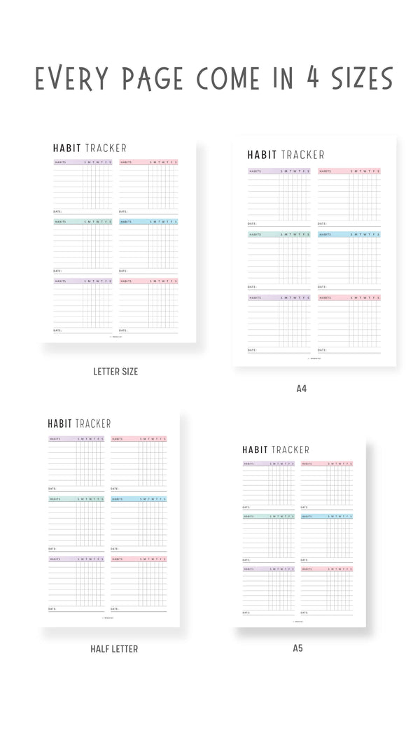 Weekly Habit Tracker Template Printable – mrsneat