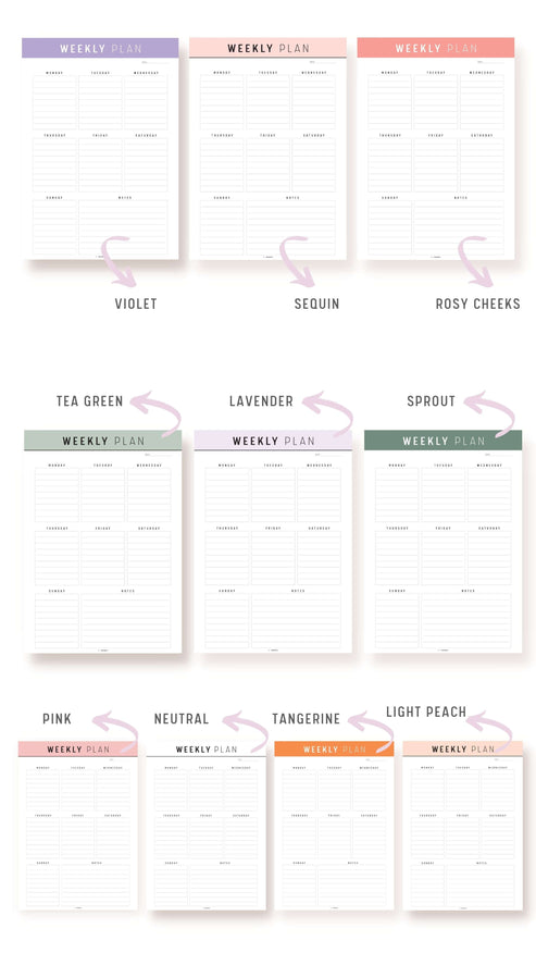 Weekly Planner Template Printable Pdf – mrsneat