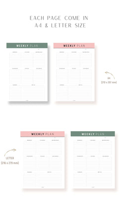 Weekly Planner Template Printable Pdf – mrsneat