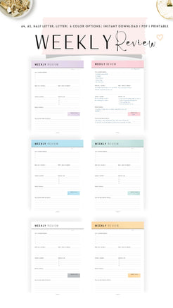 Weekly Review Template Printable – mrsneat