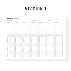Weekly Study Planner Template – mrsneat