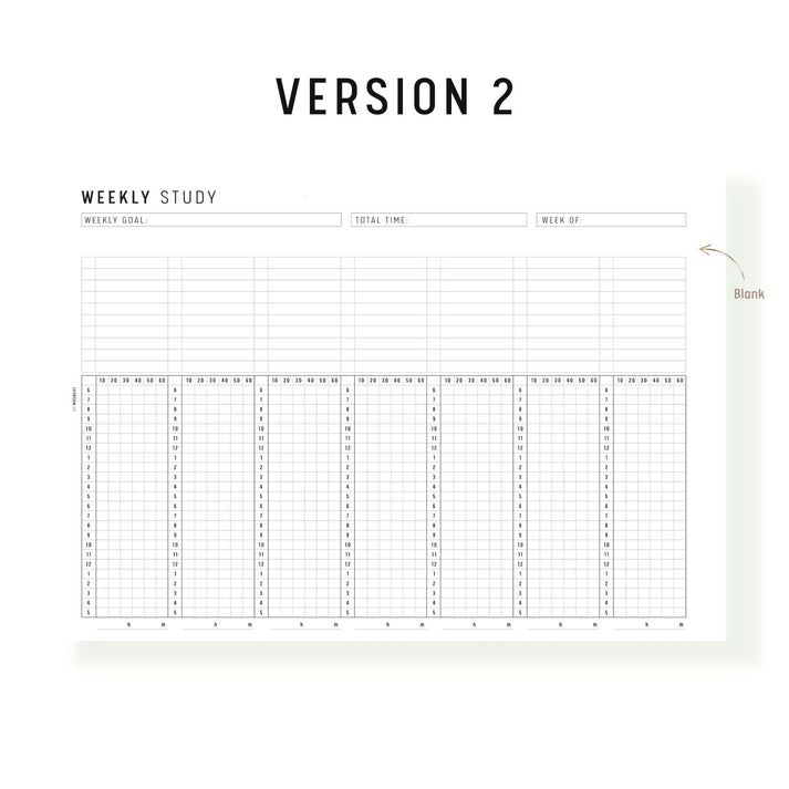 Weekly Study Planner Template – mrsneat