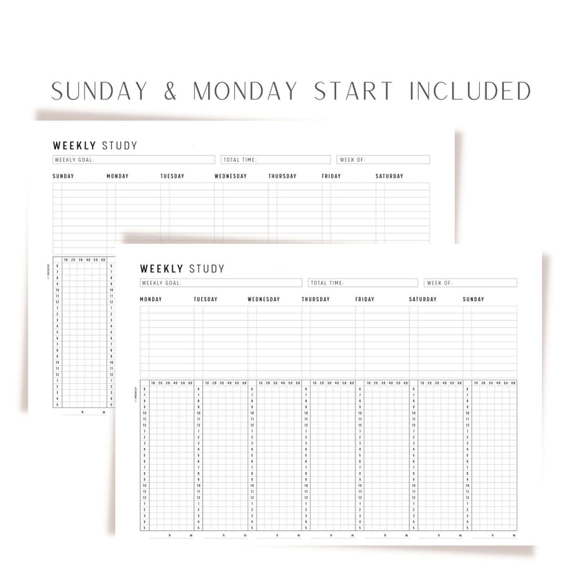 Weekly Study Planner Template - M241 – mrsneat
