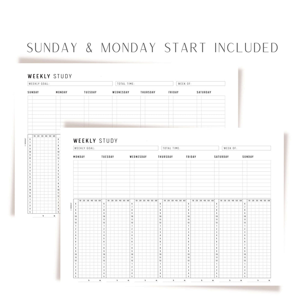 Weekly Study Planner Template - M241 – mrsneat