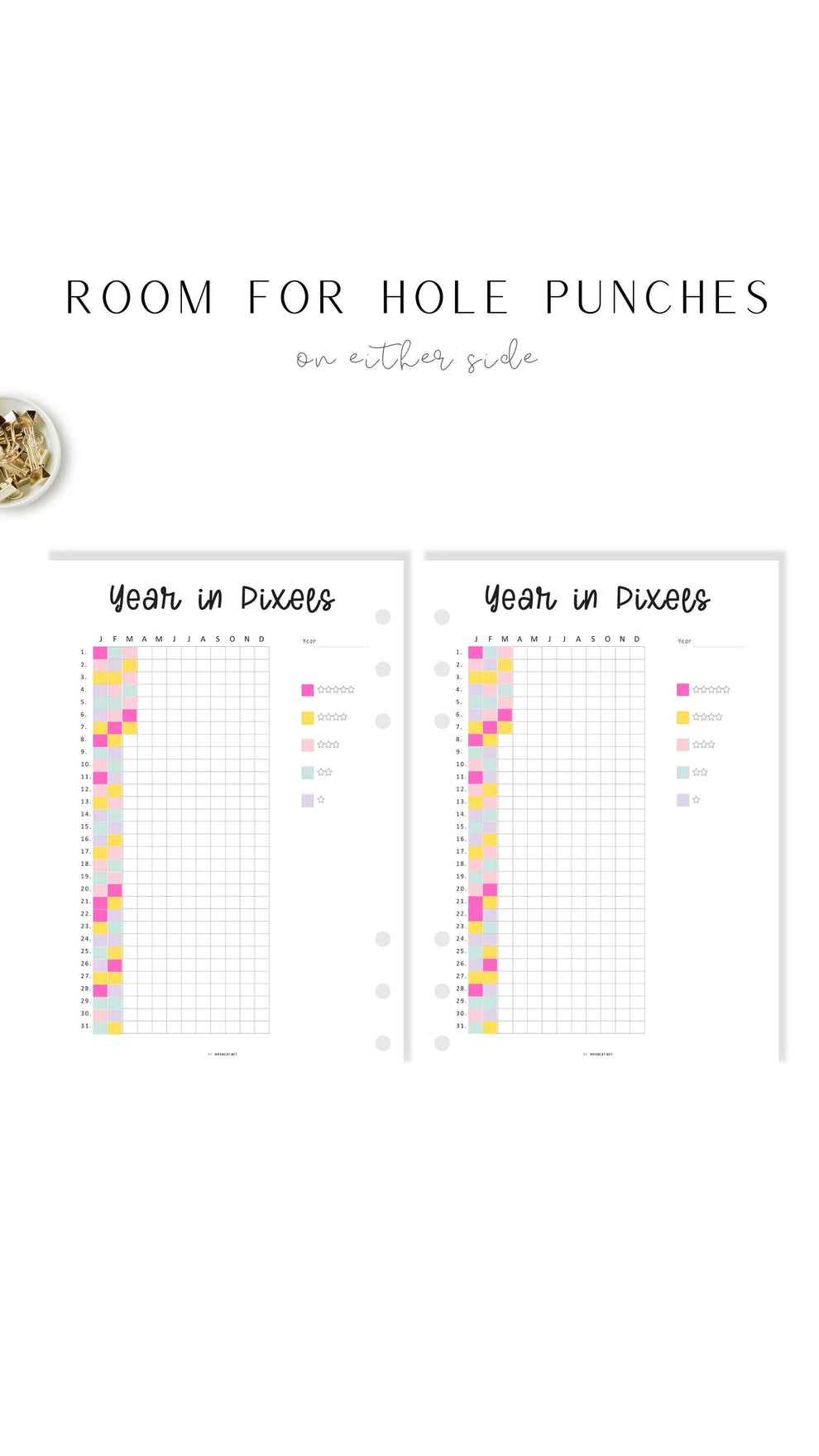 Year in Pixels Printable - M349 – mrsneat