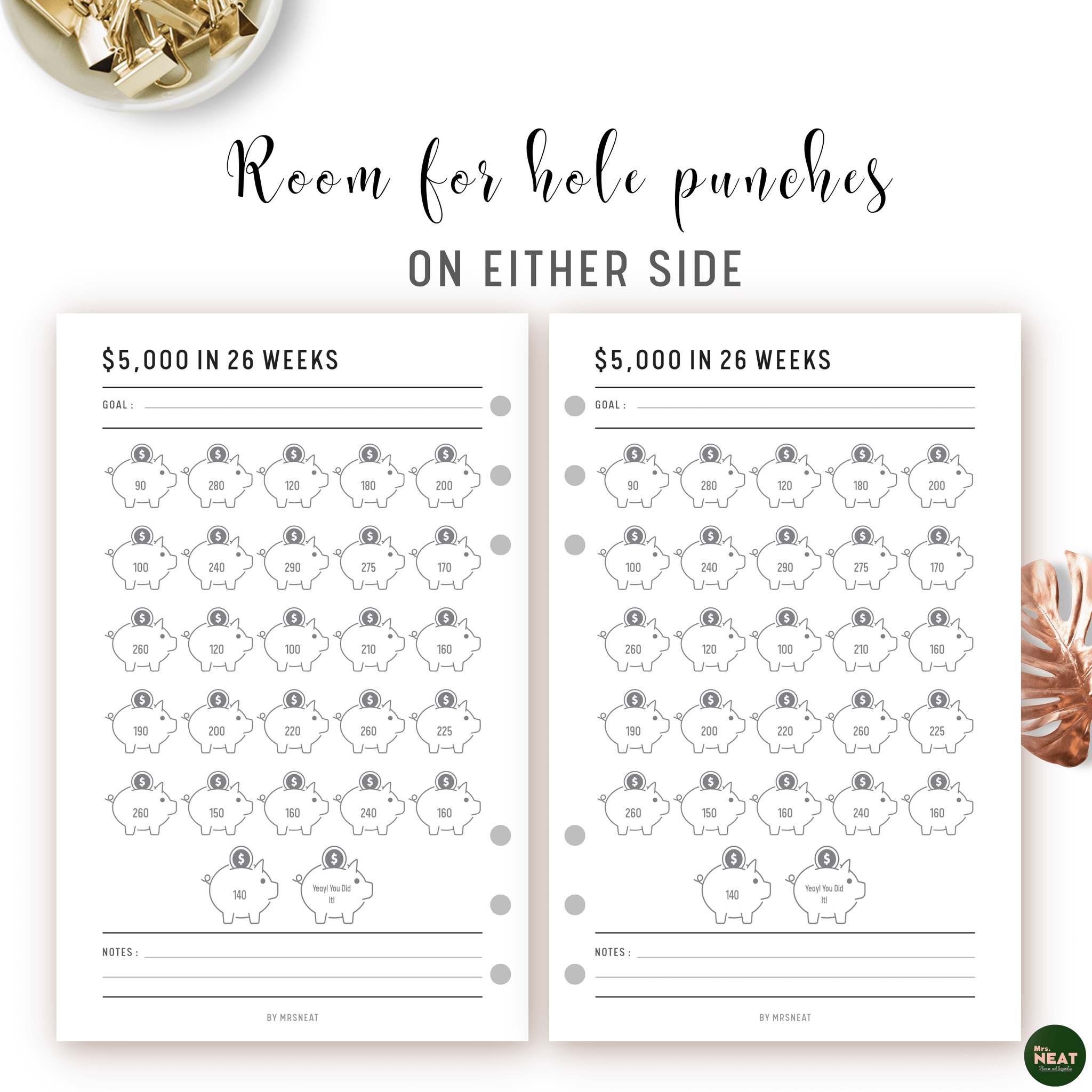 Free $5,000 Money Savings Challenge in 26 Weeks – mrsneat