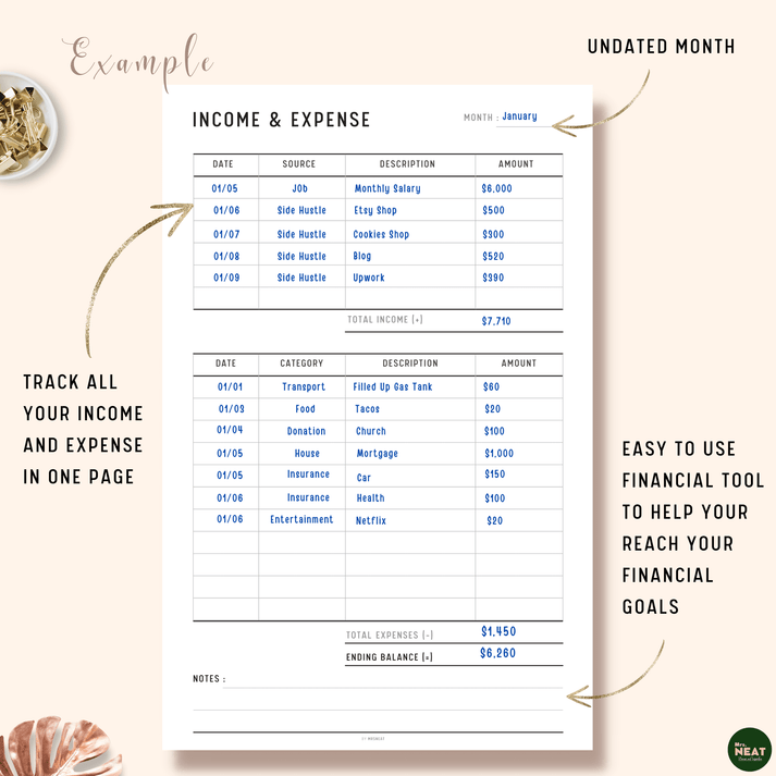 Income and Expense Tracker – mrsneat