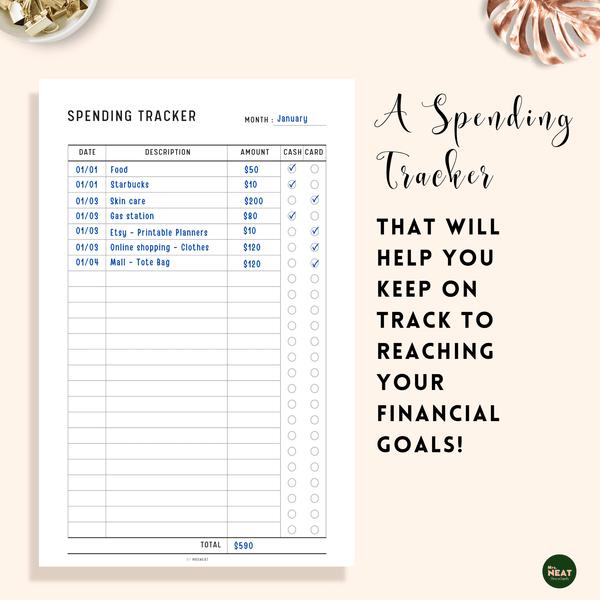 Spending Tracker Printable – mrsneat
